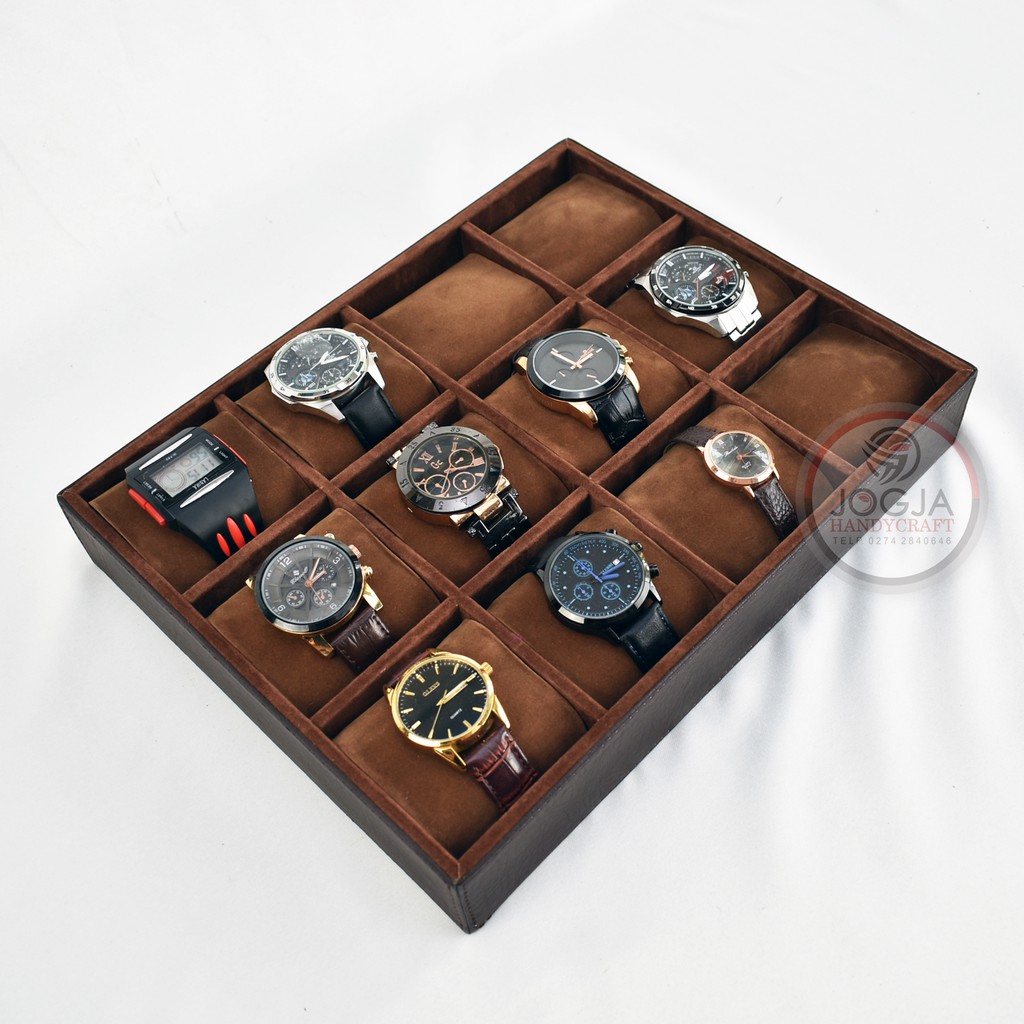 Jual NEW Watch Tray Display Storage Case Watches / Kotak Tempat Jam ...