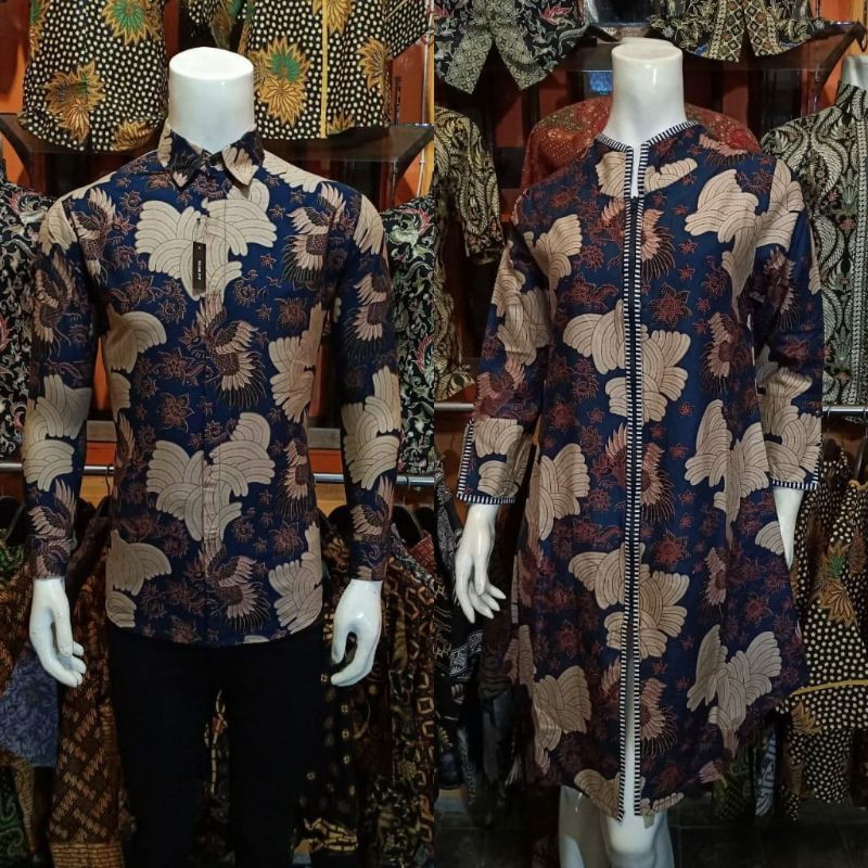 Jual Kemeja Batik Tradisional Slimfit Couple Atasan Batik standar mall ...