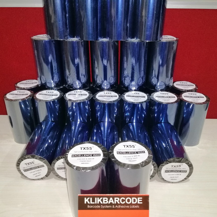 Jual CARBON RIBBON BARCODE SONY EXCELLENCE WAX 110MM x 300M for ZEBRA ...