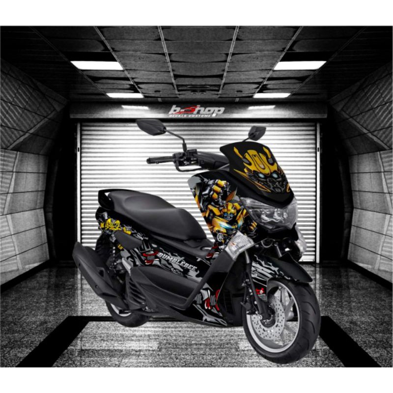 Jual Decal nmax full body motif transformers hitam variasi | Shopee ...