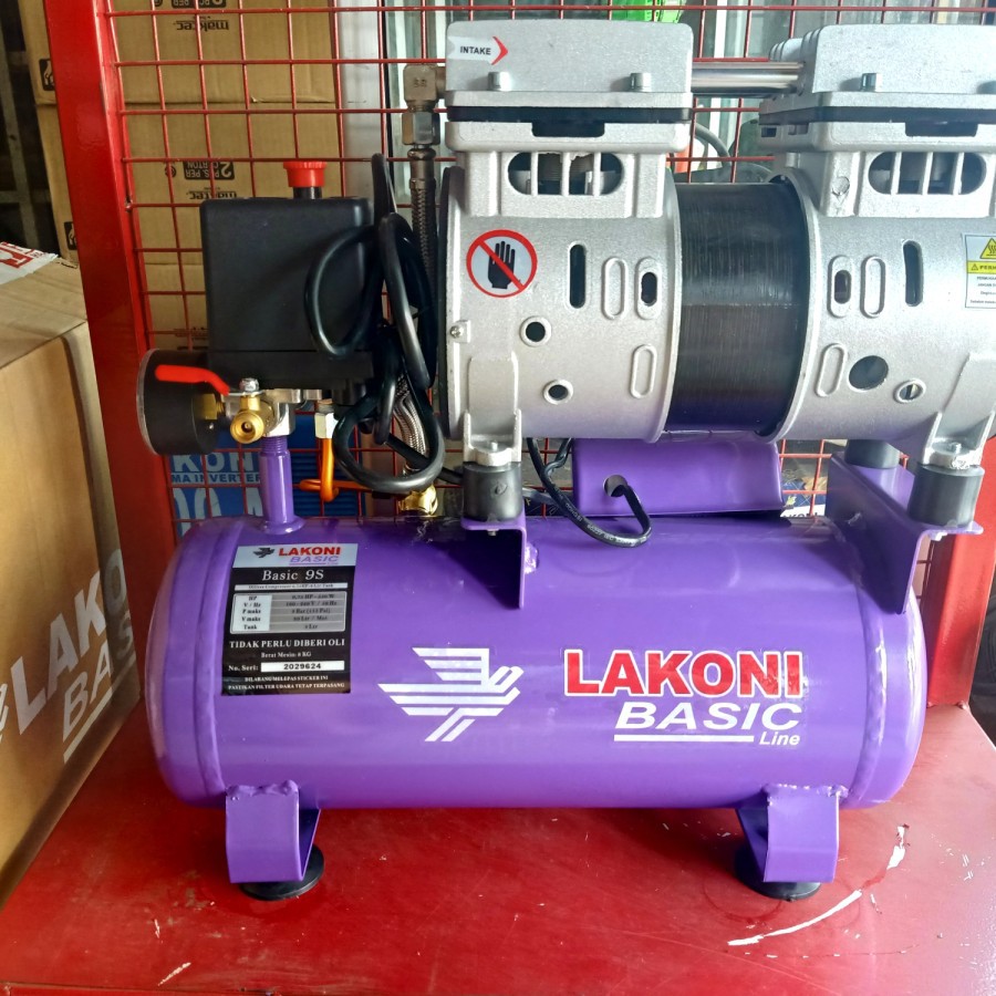 Jual Mesin Kompresor Pompa Angin Oiless Silent 0.75HP 3/4HP Lakoni ...