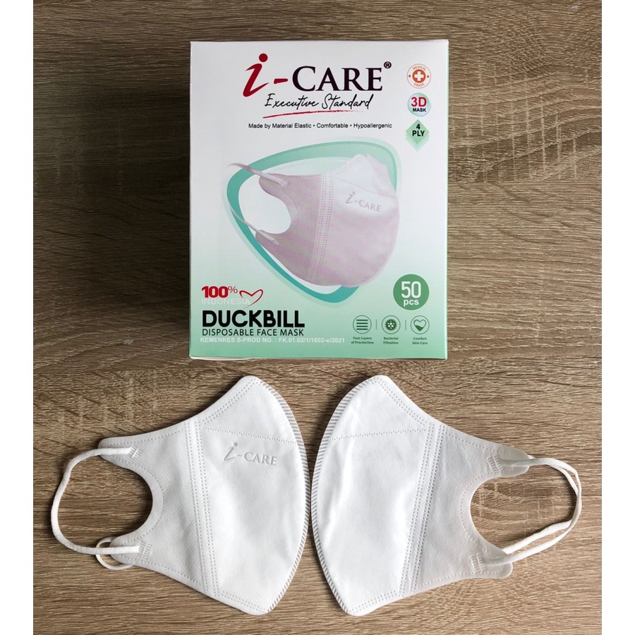 Jual Masker Duckbill iCare 4Ply Emboss icare Type Box isi 50pc Premium ...
