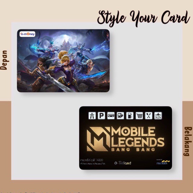 Jual [CETAK 2 SISI] Mobile Legend Moba Custom Flazz BCA / E-money ...