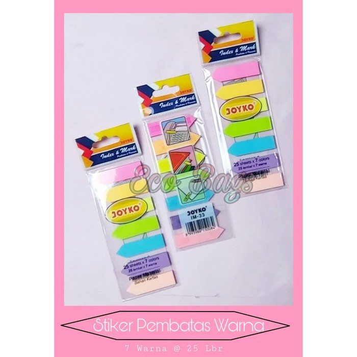 Jual Stiker Pembatas Joyko / Joyko IM 33/ Index & Mark / Memo Pembatas ...