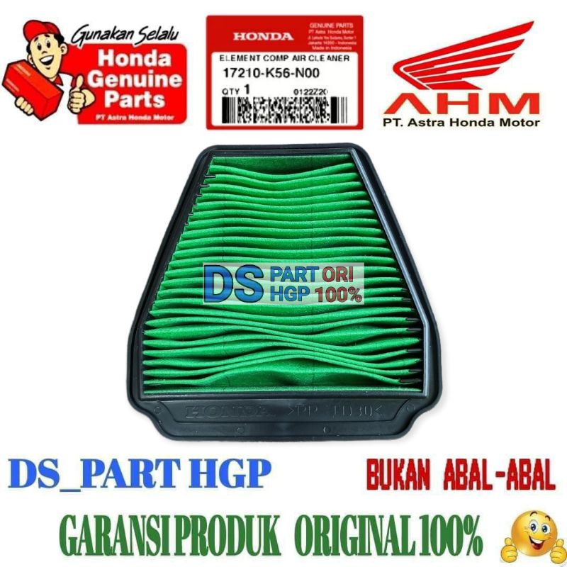 Jual HGP 17210-K56-N00 Filter Saringan Udara Sonic 150 R Supra 150 GTR ...