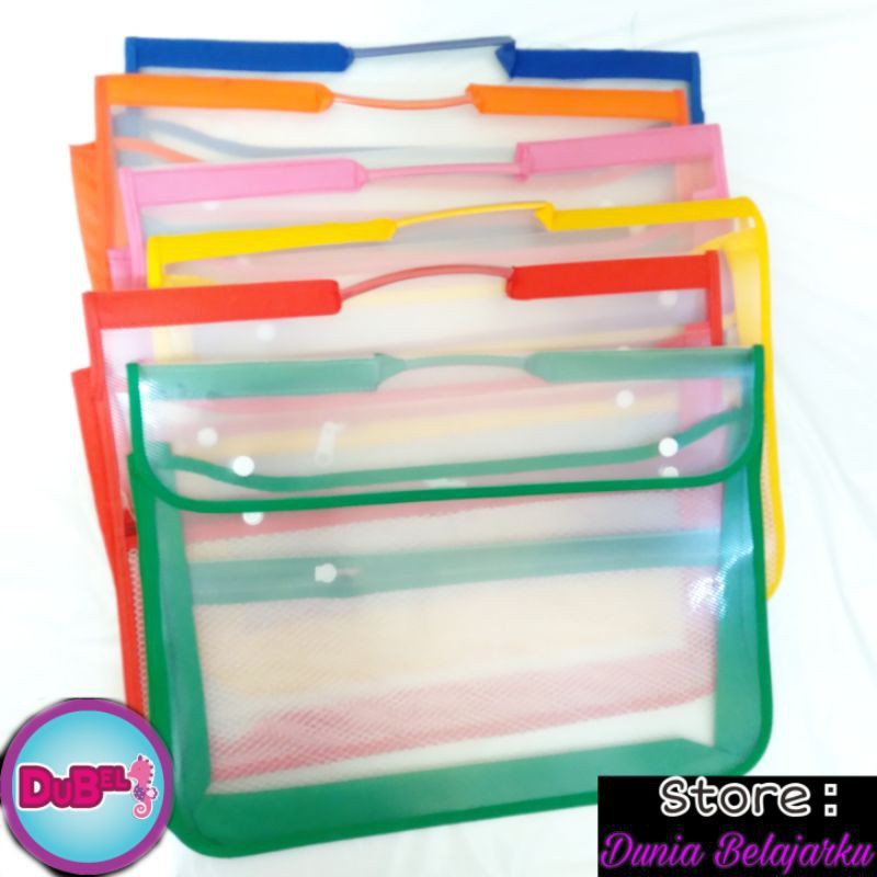 Jual Map Plastik Jaring Kancing Tenteng School Bag RR [Satuan] | Shopee ...