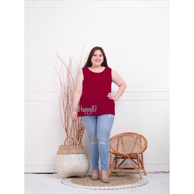 Jual Real - Tank Top Tali Lebar SUPER JUMBO / Tanktop Jumbo Big Size ...