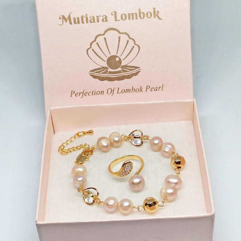 Jual GELANG MUTIARA LOMBOK CINCIN MUTIARA TERMASUK SERTIFIKAT | Shopee Indonesia