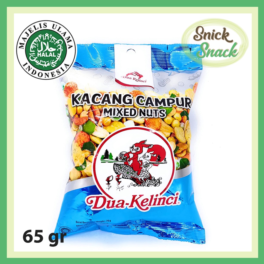 Jual Dua Kelinci Snack Kacang Koro Pedas Polong Campur DK Mix Mixed Nut ...