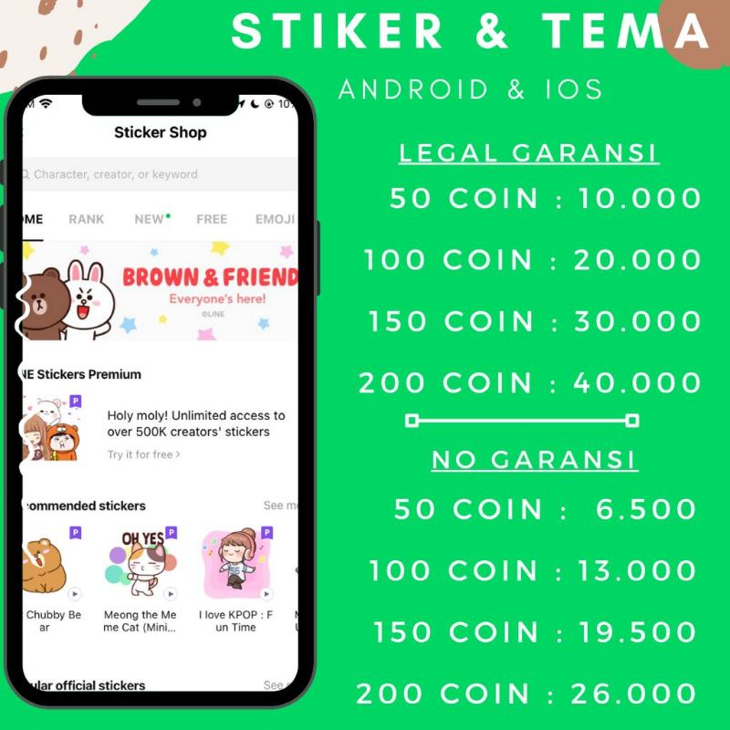 Jual stiker tema line | Shopee Indonesia