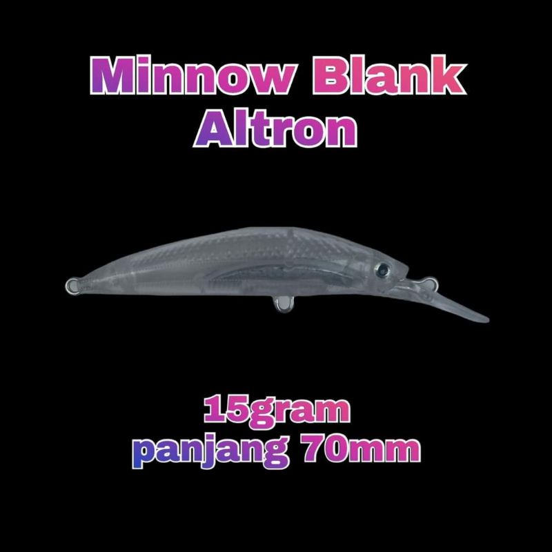 Jual BLANK MINOW ALTRON 15 gr singking costum ultralight maker | Shopee ...