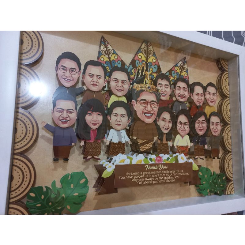Jual 60x80cm / 24R / A1 Pop up Frame karikatur hadiah wisuda pigura ...