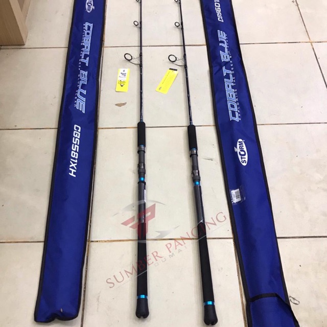 Jual STORM COBALT BLUE JIGGING ROD 601H 581XH | Shopee Indonesia