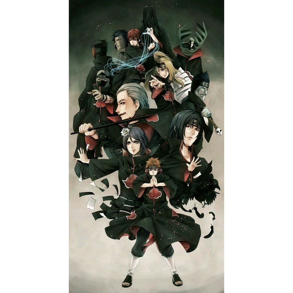 Jual POSTER KAYU HIASAN DINDING TEMA AKATSUKI | Shopee Indonesia