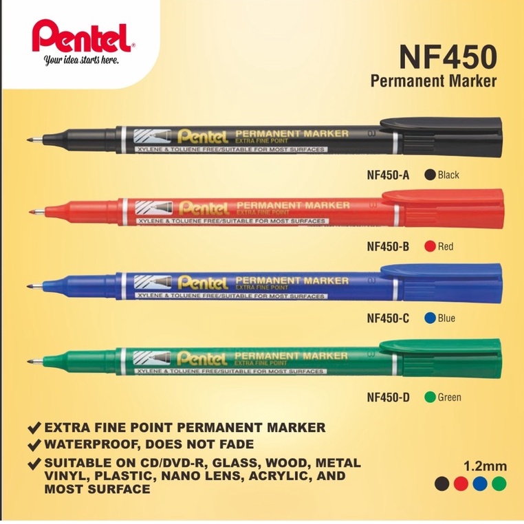 Jual pentel permanent marker extra fine | Shopee Indonesia