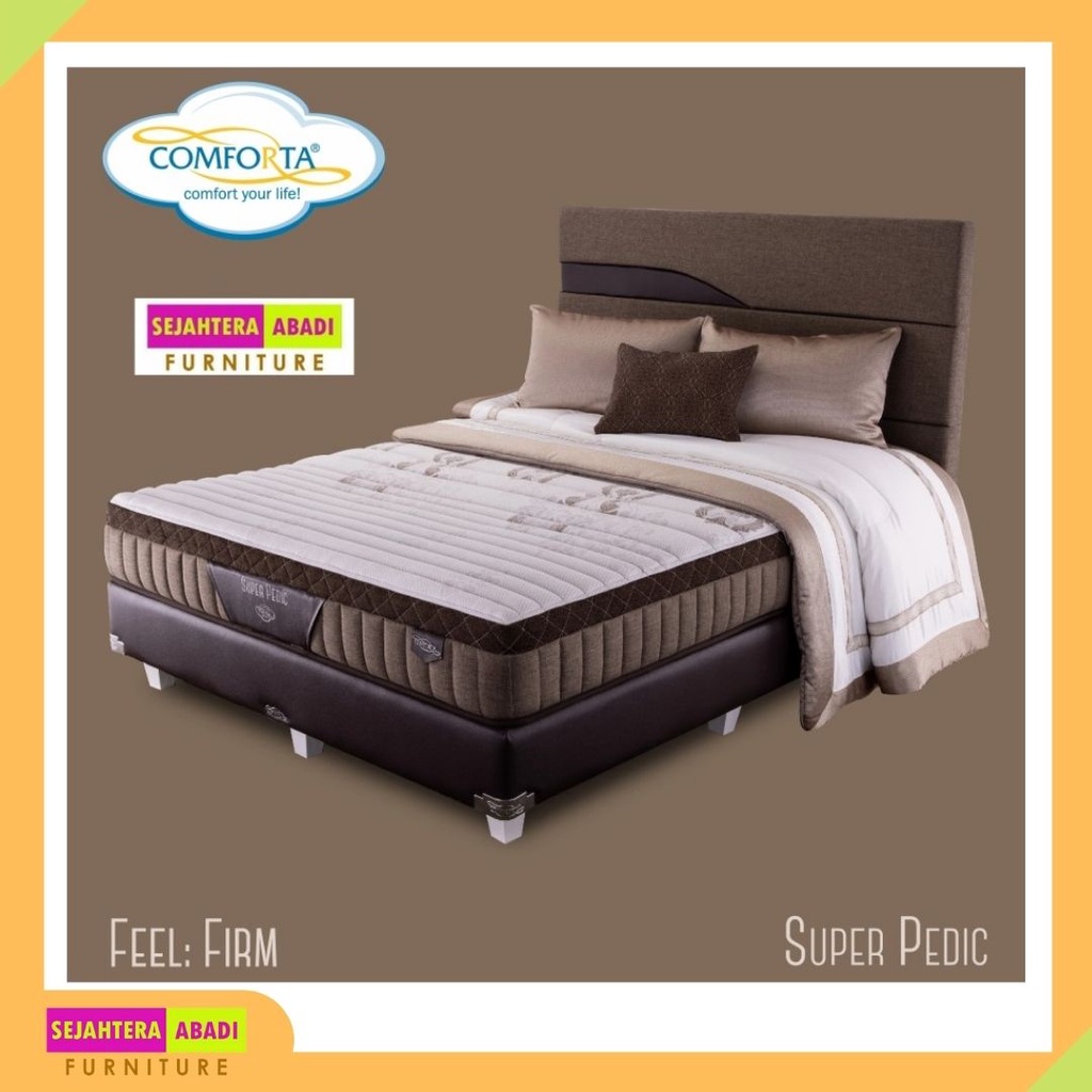 Jual Comforta Springbed Super Pedic kasur Orthopedic Matras Full Set ...