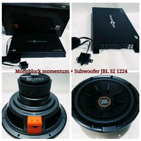 Jual Terbaru Paket Audio Monoblock Momentum Dan Subwoofer JBL S2-1224 ...
