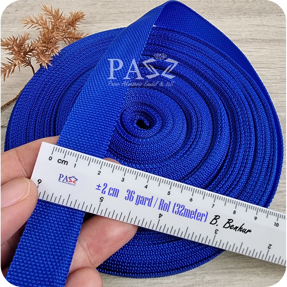 Jual Tali Webbing Pelipit / Bisban / PCR 2 cm 36 Yard/rol (32Meter ...