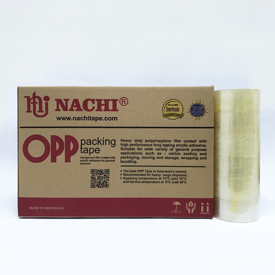 Jual (Dus) Nachi RED Opp Packing Tape Lakban Transparan 48 mm x 90 yard | Shopee Indonesia