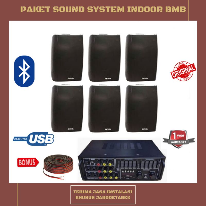 Jual Paket Sound System Indoor BMB 8 inch Cocok Untuk Kafe, Mesjid ...