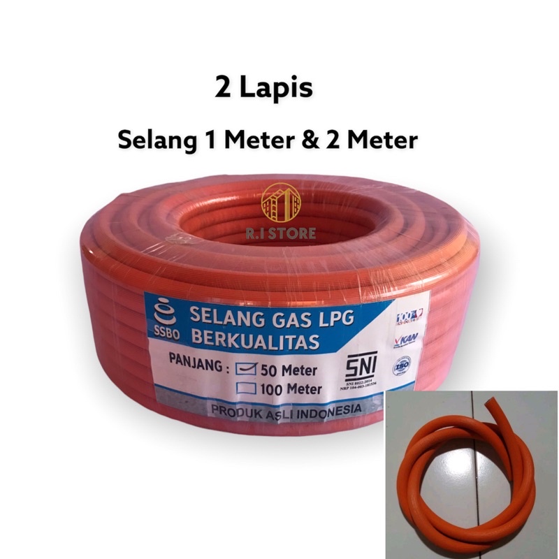 Jual SELANG KOMPOR GAS 2 LAPIS (PER- METER) | Shopee Indonesia