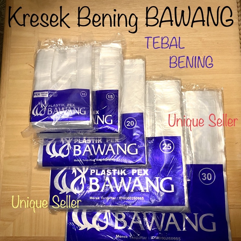 Jual Kresek Bening PE PEX Uk 10 15 20 25 BAWANG / Kantong Plastik Bening PE PEX 10 15 20 25 merk ...