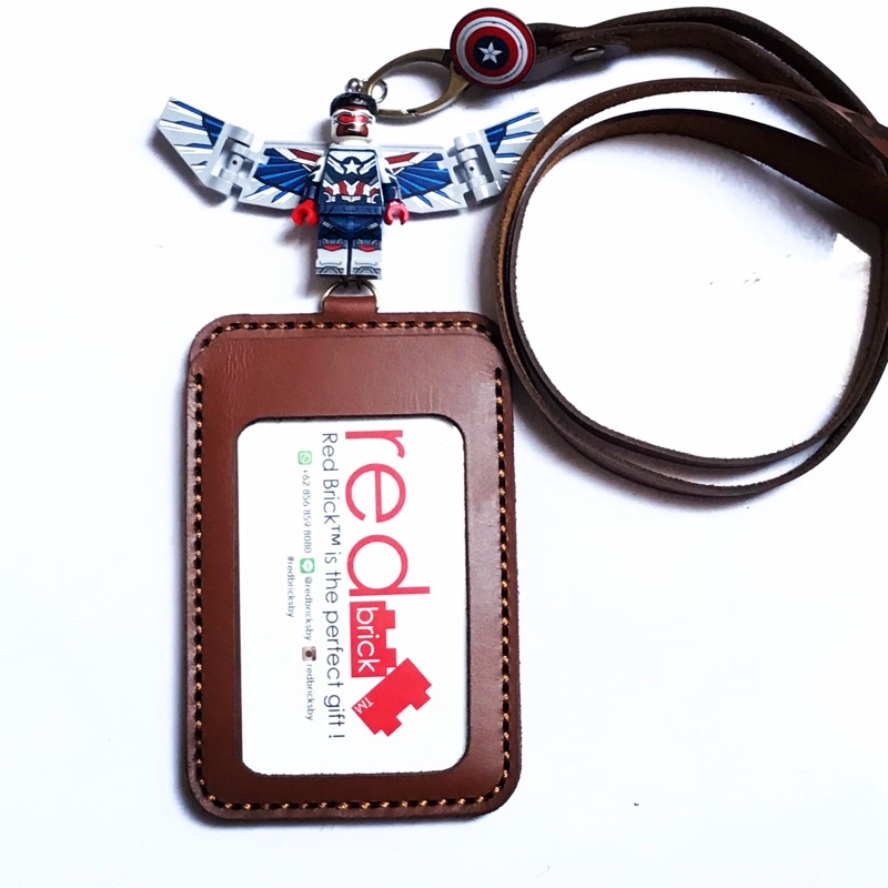 Jual LEGO Captain America Falcon Name Tag Genuine Leather | Shopee ...