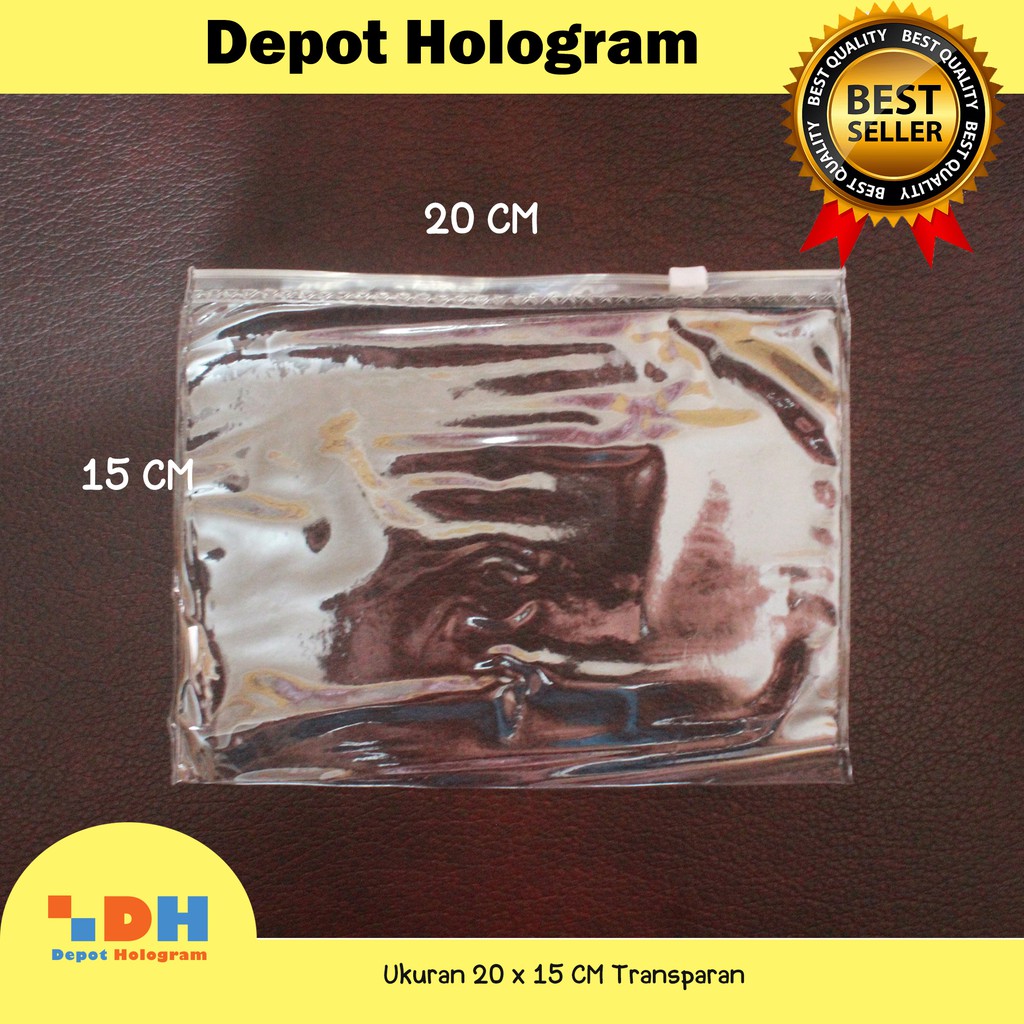 Jual Dompet/Pouch/Tas Mika Plastik Zipper Transparan Uk. 20 x 15 cm ...