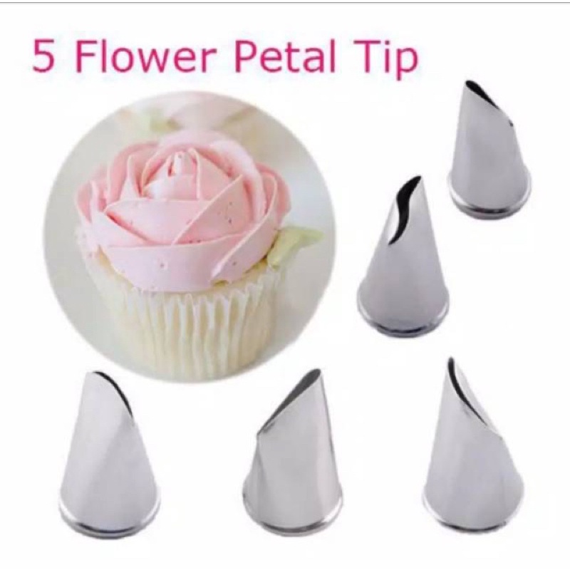 Jual spuit rose petal set mawar tip spluit buttercream cake kue butter ...