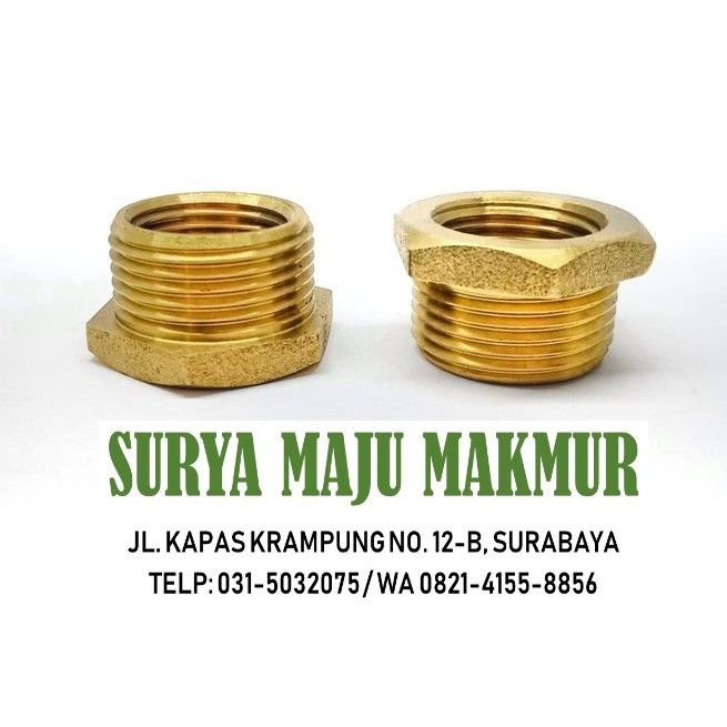Jual Vlok Ring 3/4 X 1/2 Inch Kuningan Verlop Plok Brass 3/4" x 1/2" | Shopee Indonesia