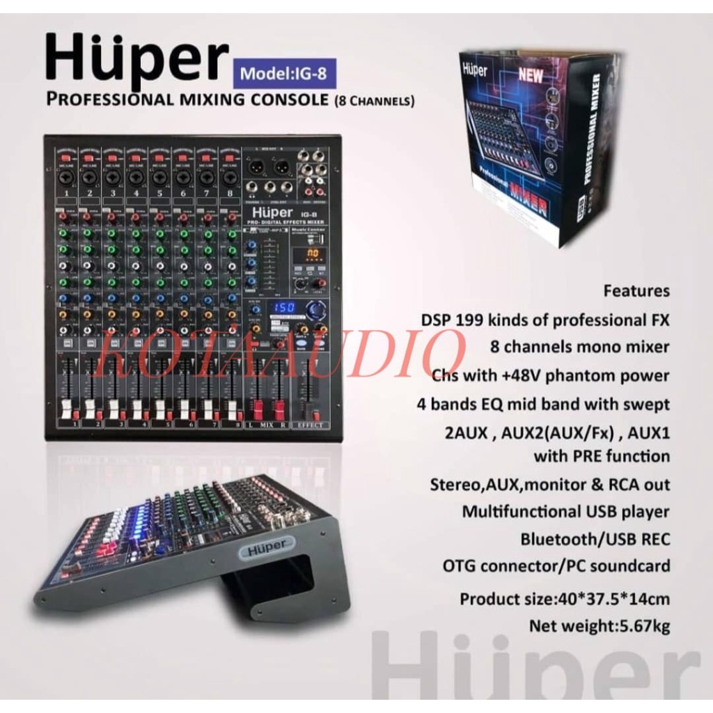 Jual Mixer Audio Huper IG8 Huper IG-8 Original 8 Channel Soundcard ...