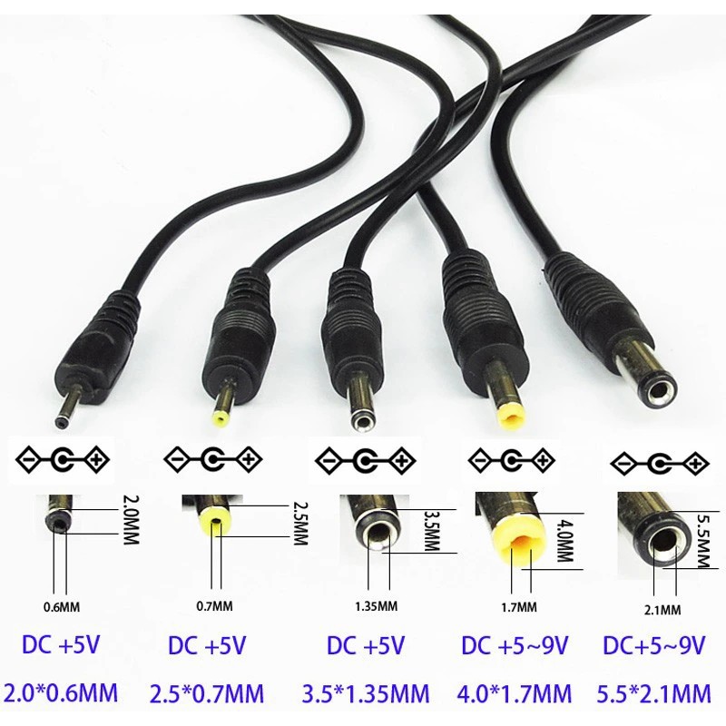 Jual Kabel USB to Jack DC Bulat 5.5mm 4.0mm 3.5mm 2.5mm 2.0mm Adapter ...