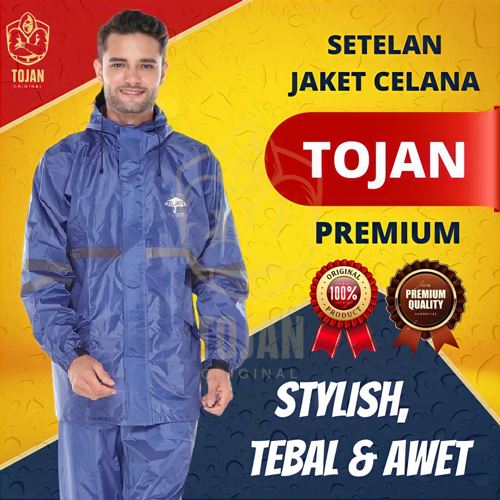 Jual Jas Hujan Pria Wanita Premium Mantel Hujan Jas Ujan Dewasa Raincoat Pria Wanita Tebal Keren ...