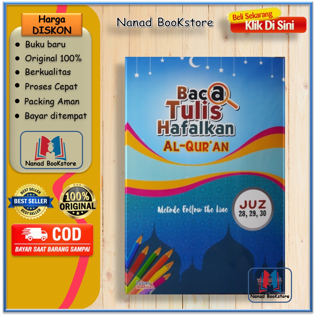 Jual Baca Tulis Hafalkan Al quran Metode Follow the Line Juz 28-30 ...