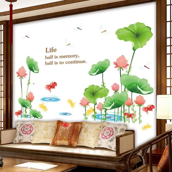Jual AM9227 LIFE IS A HALF wallsticker wall sticker stiker dinding ...