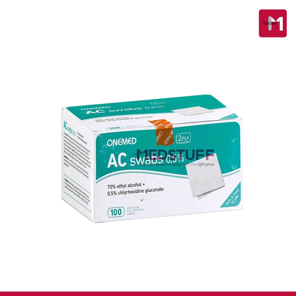 Jual AC Swab 0.5% Alkohol Swab Onemed isi 100s | Shopee Indonesia