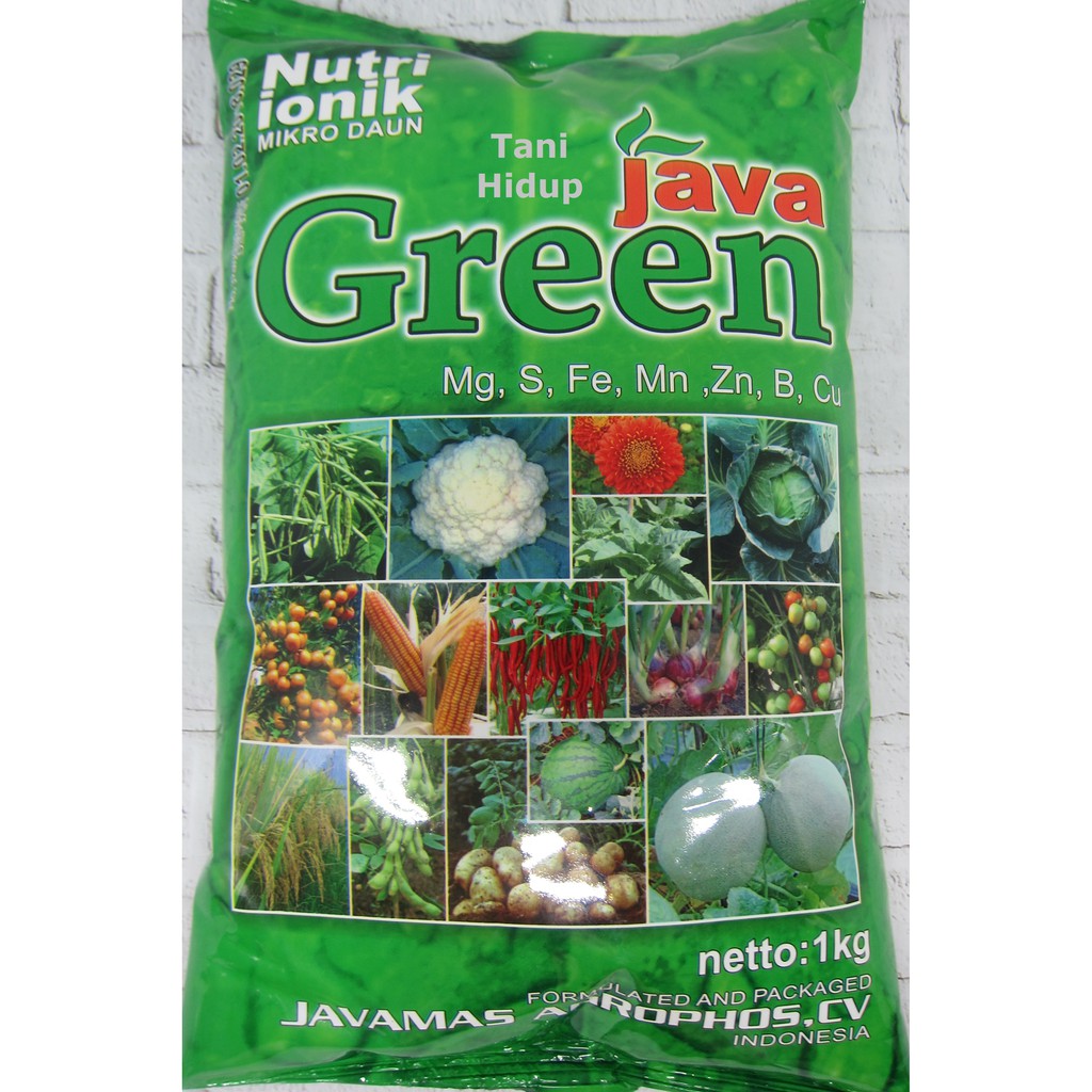 Jual Pupuk Mikro Daun Java Green kemasan 1 kg - CV Javamas Agrophos ...