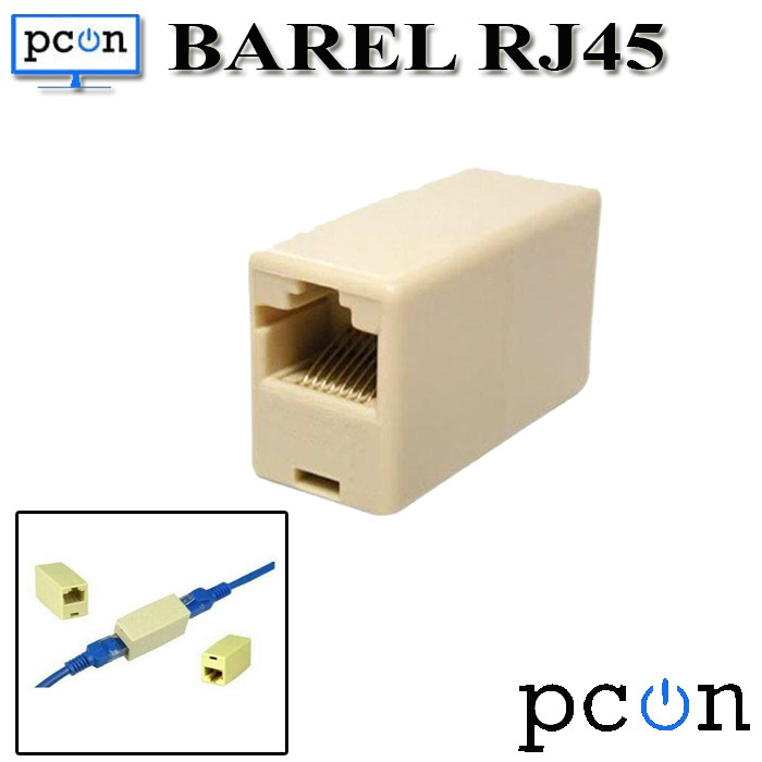 Jual BAREL RJ45 Sambungan Kabel UTP Lan Female to Female | Shopee Indonesia
