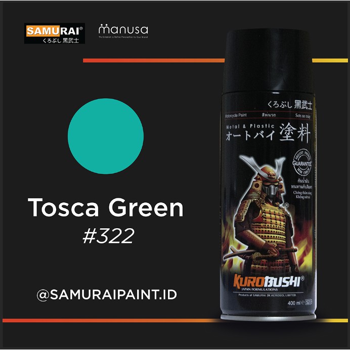 Jual Samurai Paint Standard Tosca Green Hijau Tosca Biru Hijau #322 Cat ...