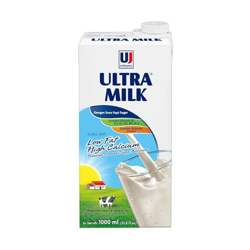 Jual Ultra milk low fat plain 1 liter | Shopee Indonesia