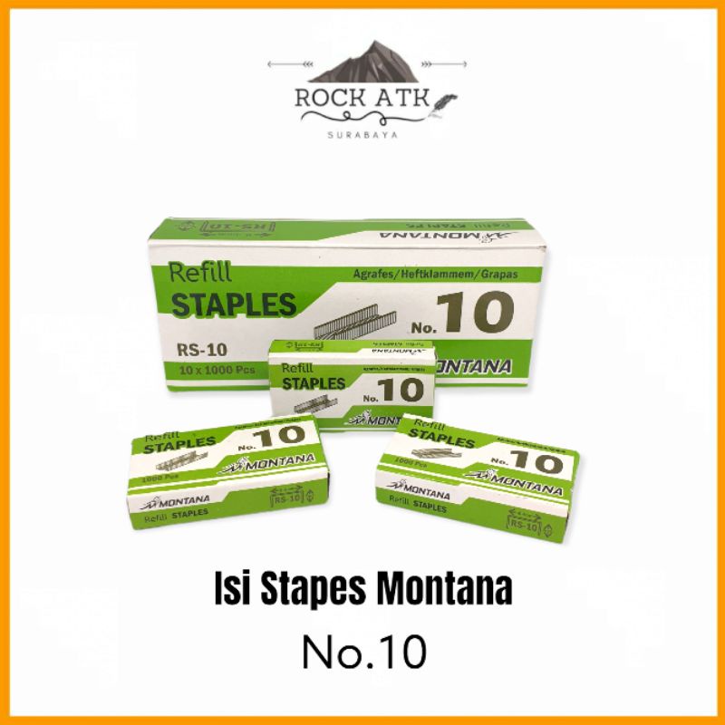 Jual ORLEE PREMIUM Staples Isi Stapler Refill Stapler Montana No. 10 ...