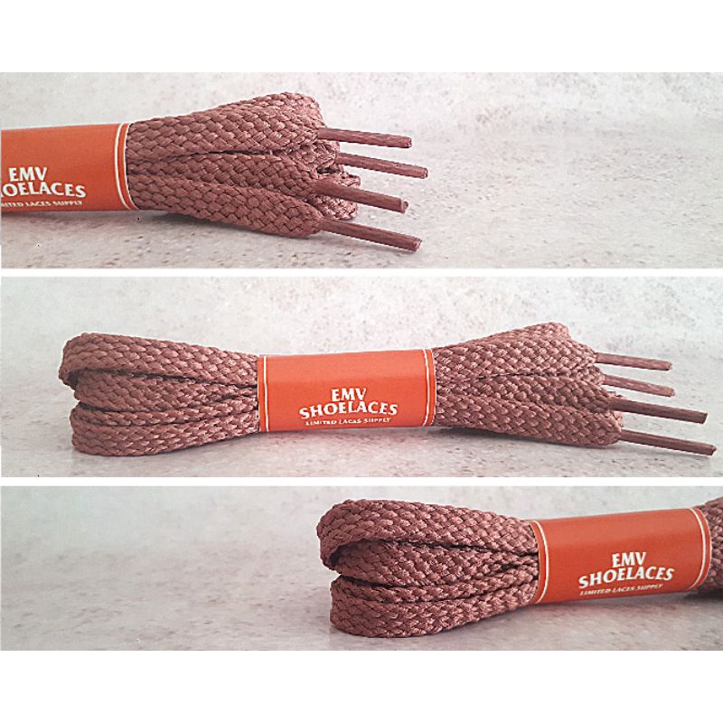 Jual TALI SEPATU GEPENG PEACH TEXTURE 110CM | Shopee Indonesia