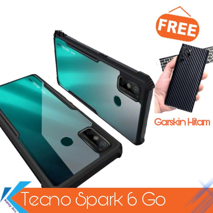 Jual Tecno Spark 6 GO Paket 2 in 1 Hardcase + Garskin Hitam | Shopee ...