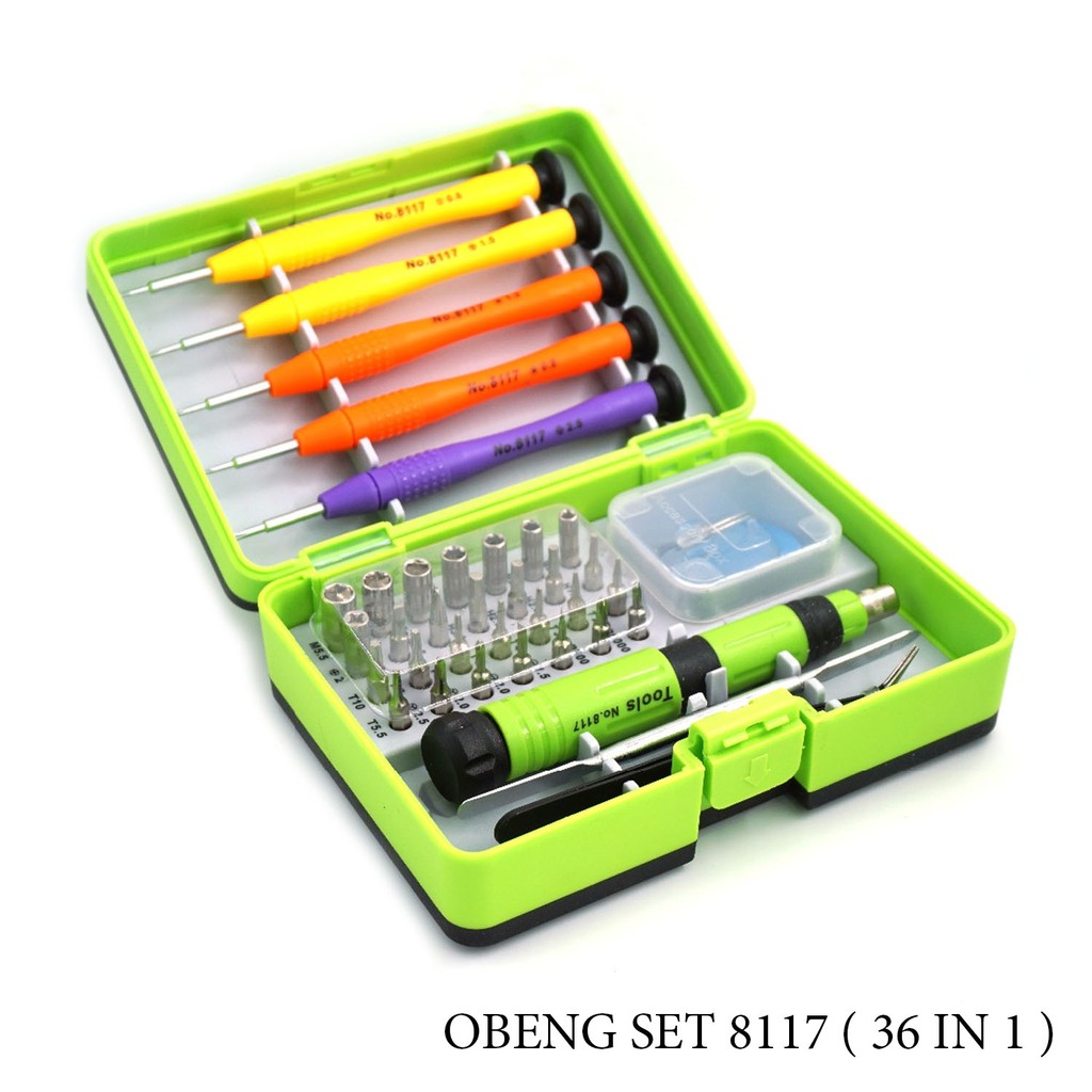 Jual OBENG 1 SET 8117 ( 36 IN 1 ) TOOL SET KUALITAS TERBAIK | Shopee ...