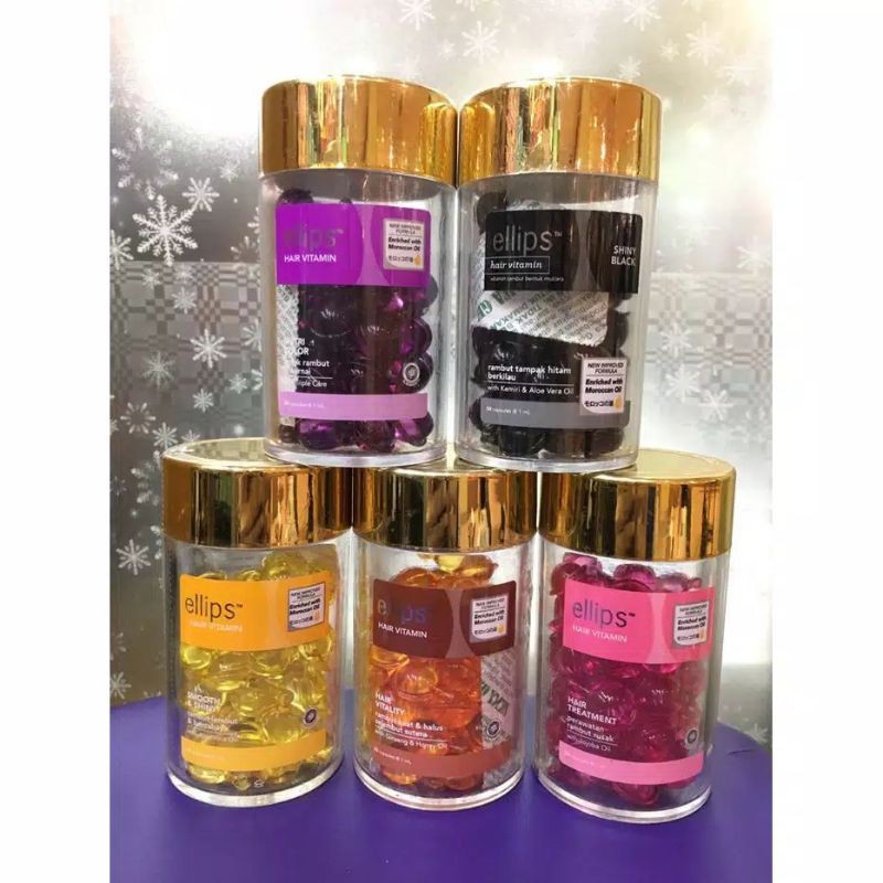 Jual Ellips Vitamin Rambut Botol isi 50 kapsul~Elips botol~100% ...