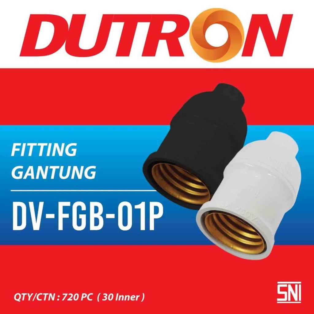 Jual FITTING GANTUNG DUTRON Hitam / Putih - Fitting Lampu DUTRON Putih / Hitam | Shopee Indonesia