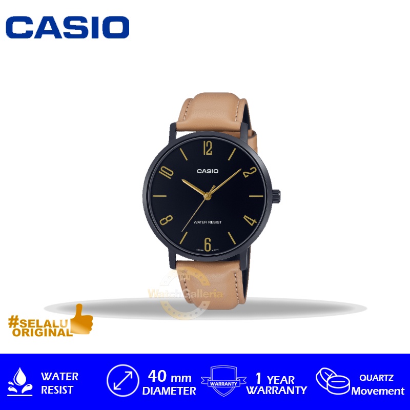 Jual Jam Tangan Casio General Mtp Vt01bl 1budf Original Shopee Indonesia