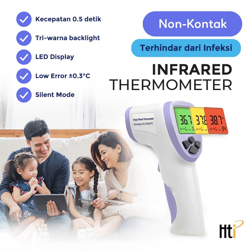 Jual Thermometer Infrared NonContact HTI- Alat Ukur Suhu Badan/Objek ...