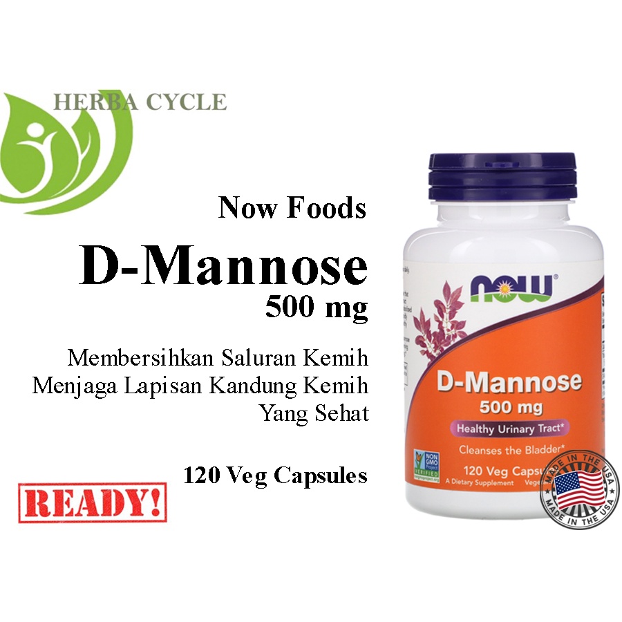 Jual Now Foods D Mannose 500 mg 120 Veg Sup Kantung Kemih Ori USA Now D Mannose Now Mannose ...