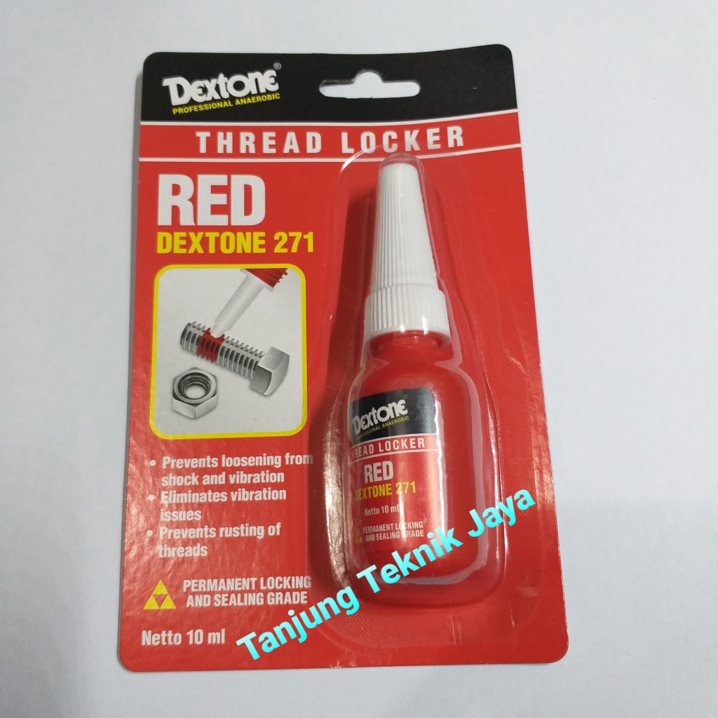 Jual DEXTONE RED THREAD LOCKER 271 LEM BAUT ANAEROBIK ANTI BOCOR DAN ...